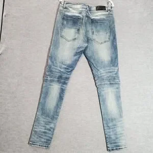 AMIRI | Jeans | Amiri Men Jeans 34 Blue Denim Slim Biker Moto Punk ...